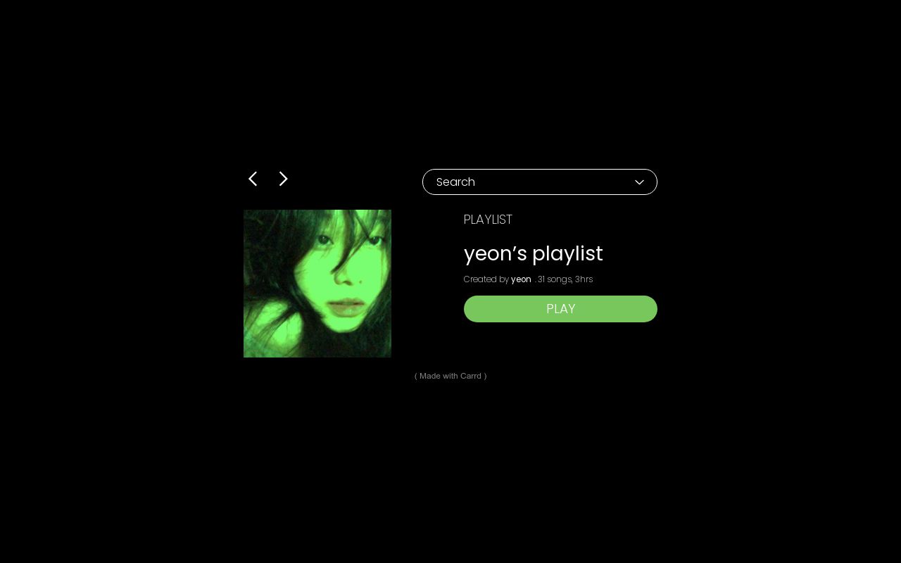 @spotify themed carrd